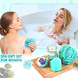 CUTEUP Birthday Gifts for Women - Happy Birthday Bath Set Relaxing Spa Gifts for Her Women, personalized Gifts Basket for Mom, Friends, Sister, Unique Gifts for Women Who Have Everything
