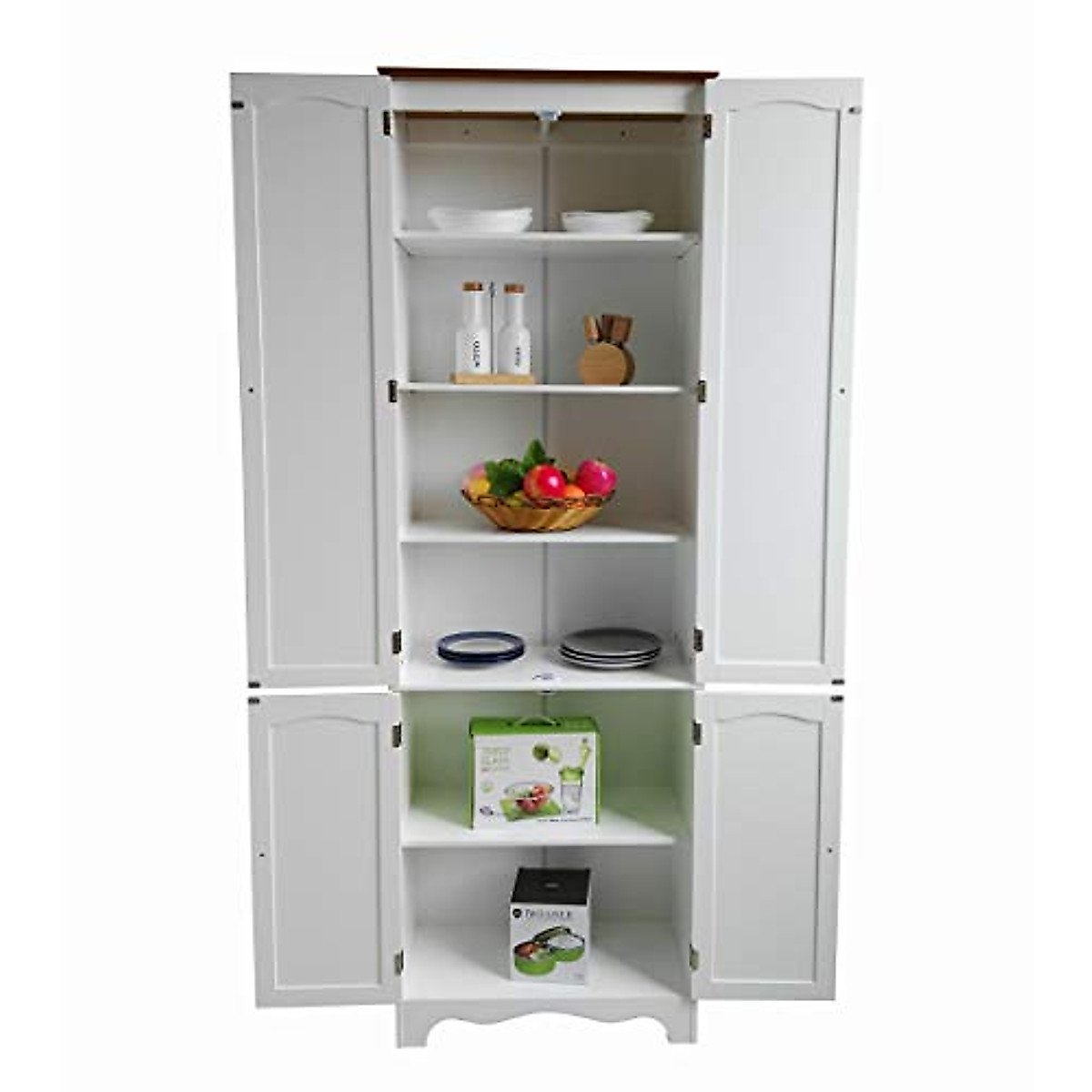 Homecharm-Intl 23.8x11.8X 72.2-Inch Storage Cabinet,White (HC-004)