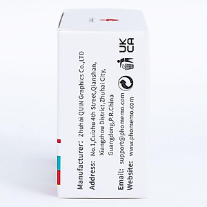 Phomemo White Self-Adhesive Thermal Paper, Glossy Printable Sticker Paper for Phomemo M02/M02 Pro/M02S/M03 Bluetooth Pocket Mobile Printer, Black on White, 50mm x 3.5m, Diameter 30mm, 3-Rolls