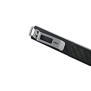 CRKT Scribe EDC Knife: Compact Everyday Carry Fixed Blade, Stonewash Finish, Black Thermoplastic Handle, and Cap 2425