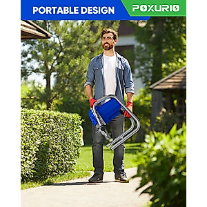POXURIO 1200W Airless Paint Sprayer, 3300PSI High Efficiency Electric Paint Sprayer with Extension Rod, Thinning-Free Stand Airless Sprayer for Home Exterior and Interior, Garage, Deck, Furniture