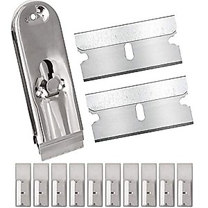Fixson Razor Blade Scraper Tool, with 100 Replacement Blades, and Scraper Tool, Single Edge Blades Box Cutter for Glass Scraper (100 PCS)