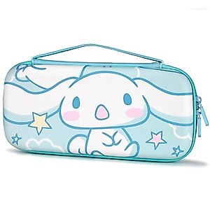 TIKOdirect Carrying Case for Nintendo Switch & OLED Mode, Cute Portable Travel Bag with 10 Game Card Slots Inner Storage Bag for Nintendo Switch Console Joy-Con & Accessories, Blue