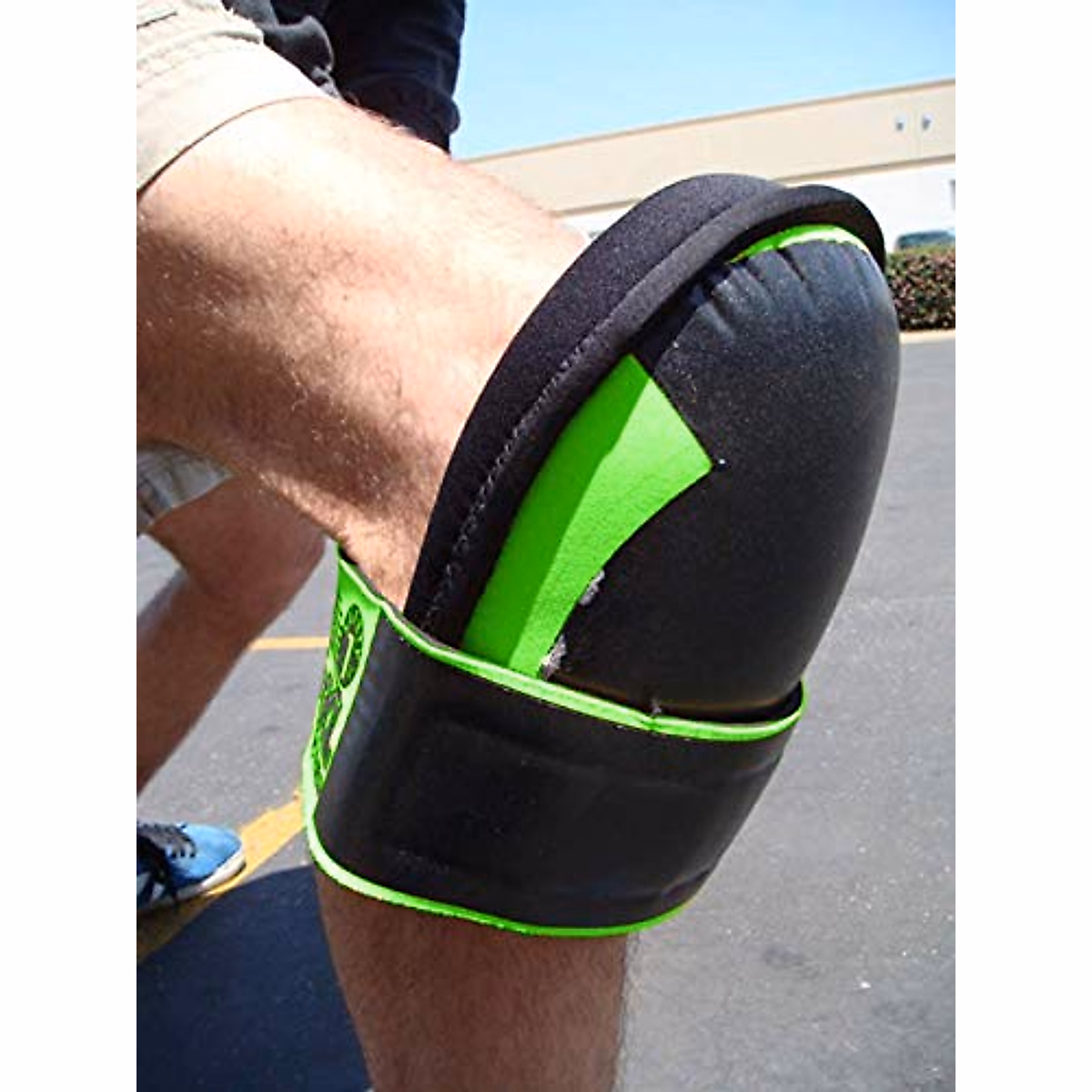 TROXELL USA - SuperSoft Knee Pads Hi-Viz Fluorescent Green (Large Size/Bagged in Pairs)
