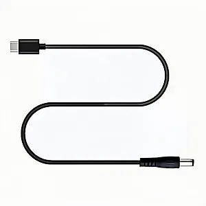 USB C to DC 5.5mm x 2.5mm(compatible with 5.5mm x 2.1mm)Power cord, USB Type C Input to DC 12V 3A Out power cable, work with PD Charger and PD Power bank. Portable for outdoor test, studio and travel.