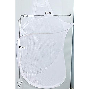 Heng happy Small Mesh Hanging Laundry Hamper Basket,Over-The-Door Mesh Hamper, Wall Dirty Clothes basket
