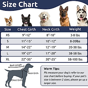 ASENKU Comfort Dog Jacket, Wrapped Dog Coat for Cold Weather, Elastic Puppy Sweatershirt, Pet Winter Coat Vest for Small, Medium & Large Dogs