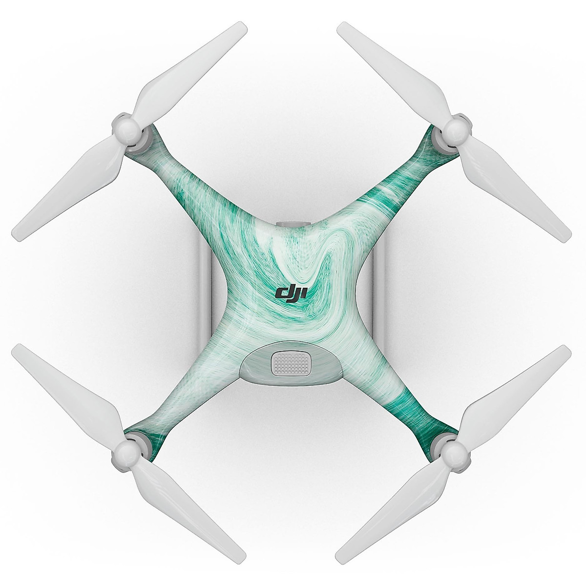Design Skinz Design Skinz Swirling Mint Acrylic Marble Full-Body Wrap Decal Skin-Kit Compatible with The Drone DJI Phantom 4