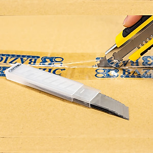 BAZIC 18mm Replacement Blade, Wider Utility Knife Cutter Blade, Tube Storage Box (8/Pack), 1-Pack