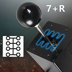 GSTP PC USB Simulator Shifter Compatible with G29 G27 G25 G920 T300RS/GT Steering Wheel Sequential H Gear Shifter Compatible with ATS ETS Dust WRC Sim Racing Games 7+R Black