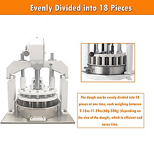 INTSUPERMAI Manual Dough Divider Rounder Machine 36pcs Commercial Dough Cutter Divider TableTop Hydraulic Hand Dough Cutter Bread Maker Lump Spacer Bakery