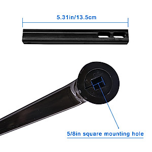 Yoogu 10 inch Recliner Handle Lever Replacement Kits 5/8 inch Square Mount with 5-3/10 inch Drive Tubes Include Screw (Glossy)