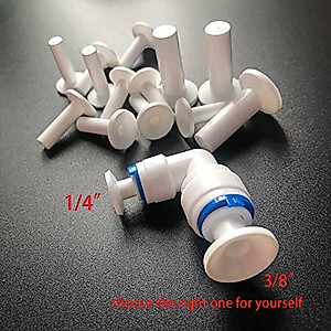 XINWOO 1/4 inch Plug for RO Reverse Osmosis Water Filter Fittings Valve (20pcs/Pack)