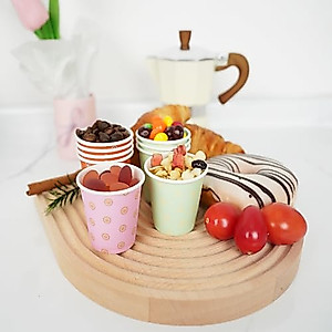 600 Pack 3 oz Disposable Paper Cups - Small Bathroom, Mouthwash & Mini Espresso Cups - Mixed Colors for Party, Picnic, BBQ, Travel & Home Events