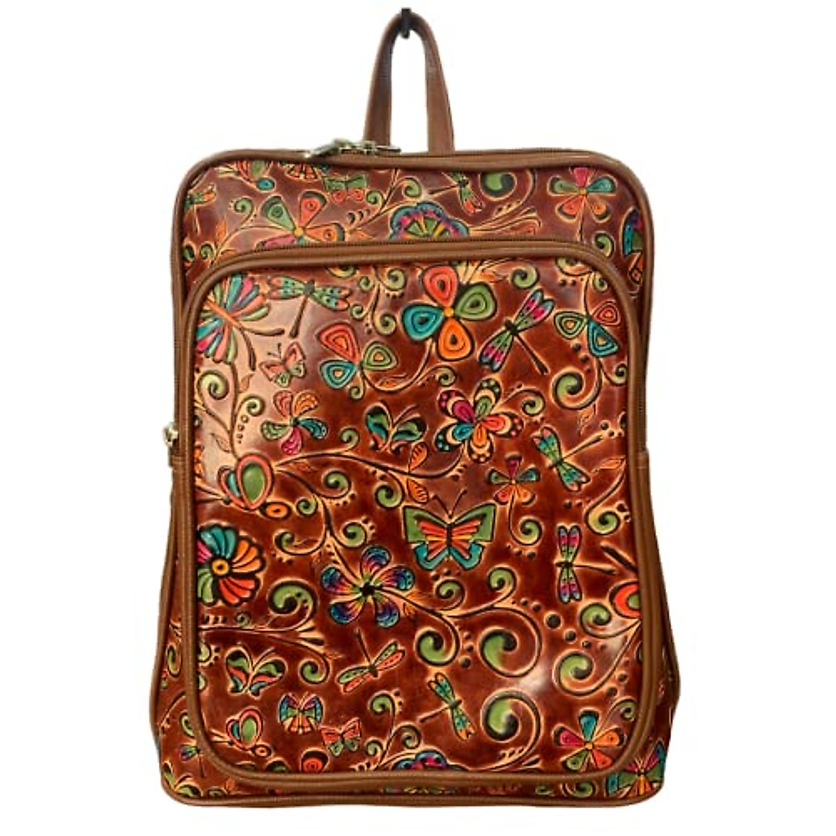 VALGATI Genuine Leather Designer Backpack (Cognac)