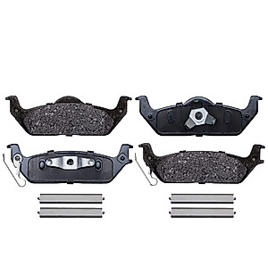 Detroit Axle - Rear Brake Kit for 04-11 Ford F-150, 06-08 Lincoln Mark LT Replacement 2004 2005 2006 2007 2008 2009 2010 2011 Drilled & Slotted Disc Brake Rotors Ceramic Brakes Pads