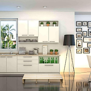 MYOYAY Wooden Bedside Step Stool Solid Wood Step Stool Indoor Outdoor Wooden Foot Stepper 40 x 12 x 4 inch