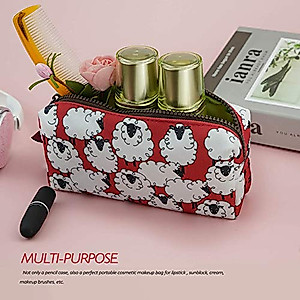 LParkin Sheep Canvas Pencil Case Kawaii Pen Bag Pouch Stationary Case Makeup Cosmetic Bag Gadget Box(Sheep)