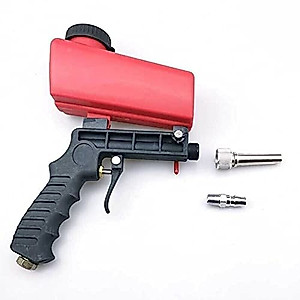 1/4” Air Sandblasting Gun Portable Handheld Sandblaster 90psi Gravity Sandblasting Gun Pneumatic Sandblaster Spray Gun Blasting Machine