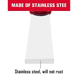 ROTATION Soft Grip, Heavy Duty, Scraper with Hammer End, 1.2", Stainless Steel Putty Knife, 1.2 inch, extra thick