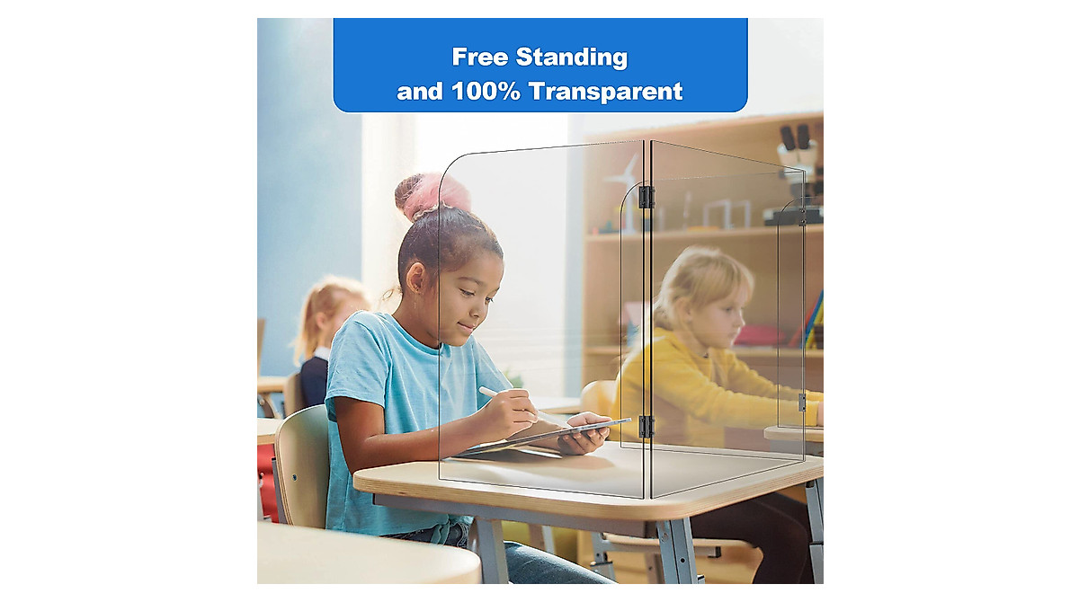 Desk Shields for Classroom - Clear Acrylic Plexiglass Barrier