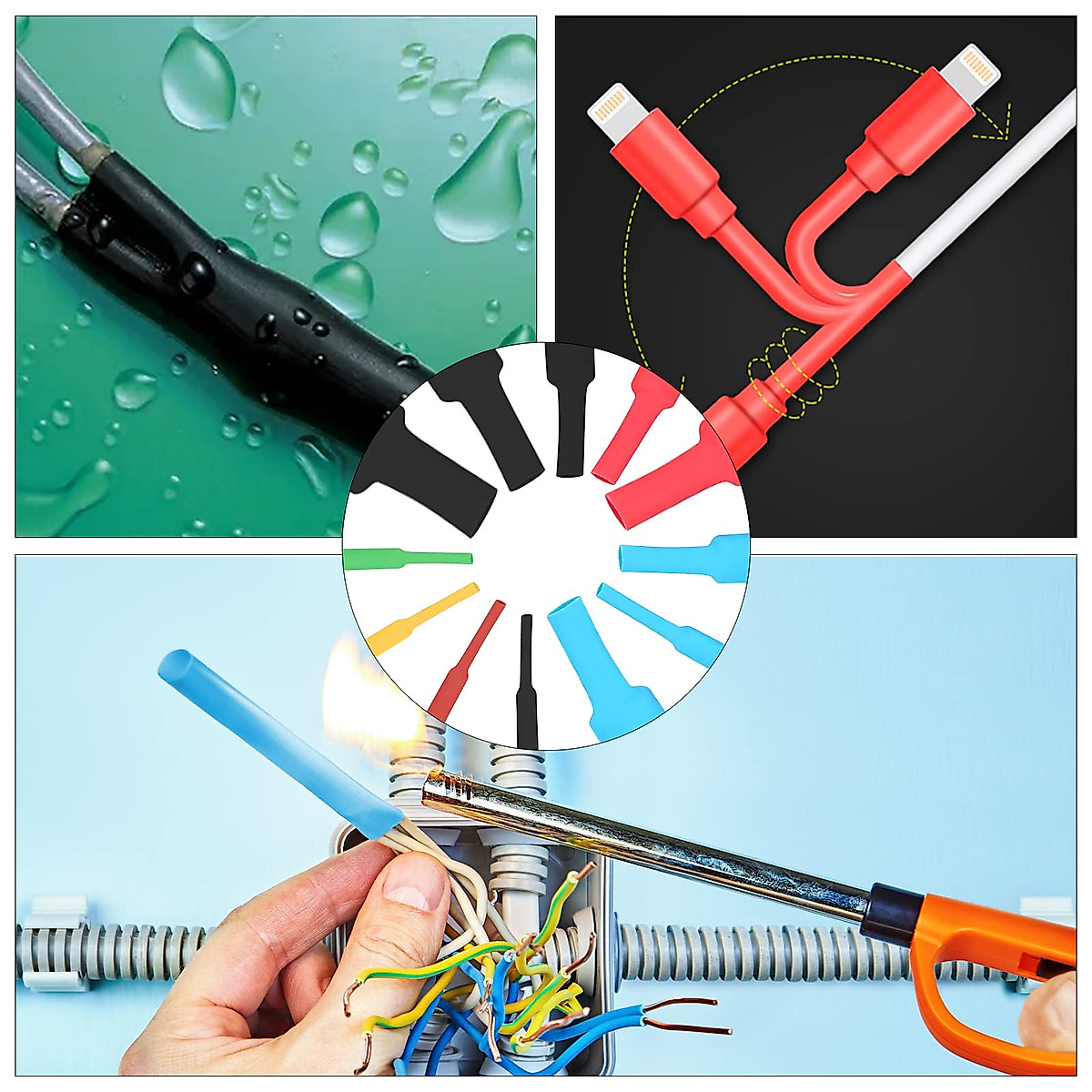 560PCS Heat Shrink Tubing Kit, 2:1 Wire Shrink Wrap Tubing Wire Heat Shrink Tube Kit, Assortment Electric Colored Insulation Heat Shrink Tubing with Box