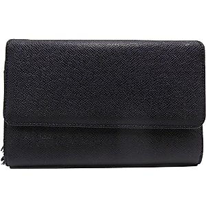 MUNDI Women's Faux Leather MY BIG FAT WALLET Flap RFID Clutch Ladies id694x (Black)