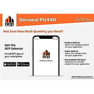DCP Donseal PU440 Concrete Sealant - Paintable Concrete Expansion Joint Filler - Non-sag Polyurethane Caulk for Joints & Walls - Grey Concrete Sealer 10.1 fl. oz Cartridge