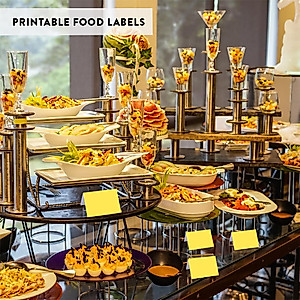 Andaz Press Table Tent Printable Place Cards, Yellow 20-Pack, Seat Placement Cards Blank Place Cards Table Settings Name Cards for Baby Bridal Wedding, School Graduation Food Cards Yellow Place Cards