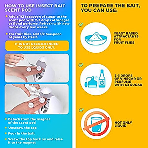 Automatic Indoor Insect Trap - Gnat Trap for House Indoors - Fruit Fly Traps for Indoors - Non-Zapper Mosquito Trap with Scent Pod for Bait and UV Light - Mosquito Killer with Sticky Boards