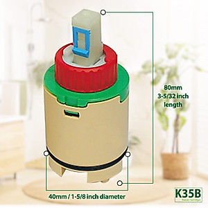 Hain-Yo/Sayco HK-40 Single Lever Faucet Cartridge Tub Shower Style Original - Bathroom Sink Faucets & Parts, for Home Shower Handle Repair and Improvement, Commonly Used in Uberhaus Faucets