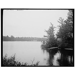 HistoricalFindings Photo: Loon Lake,Chase's Hotel,Adirondack Mountains,New York,NY,Detroit Publishing,1900