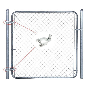 2 Pack Chain Link Fence Gate Post Hinge - Use for Outside Diameter Post/Pipe - Galvanized Chain Link Post Gate Hinge - Nut/Bolt Included (1-7/8 Inch)