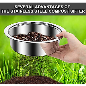 Bonsai Soil Sifter Set for Gardening - Soil Sieve with 5 Interchangeable Mesh ( 1mm, 3mm, 5mm, 7mm, 9mm), Garden Sifting Screen for Dirt, Sand, Rock, Filtration, Compost and Bonsai