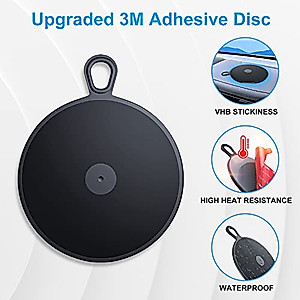volport Dashboard Pad Mounting Disk for Suction Cup Phone Mount, 2.95in/75mm Sticky Adhesive Disc for Car Dash Cam GPS Holders with 3M Extra Strong Double-Sided Circle Adhesion Replacement Stickers