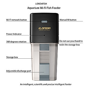 Aquarium Wi-Fi Fish Feeder Automatic Fish Feeders Auto Fish Food Timer Feeder for Fish Tank