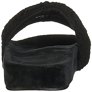 Fila Women's Fuzzy Slide Sandal, Black Red/White, 9