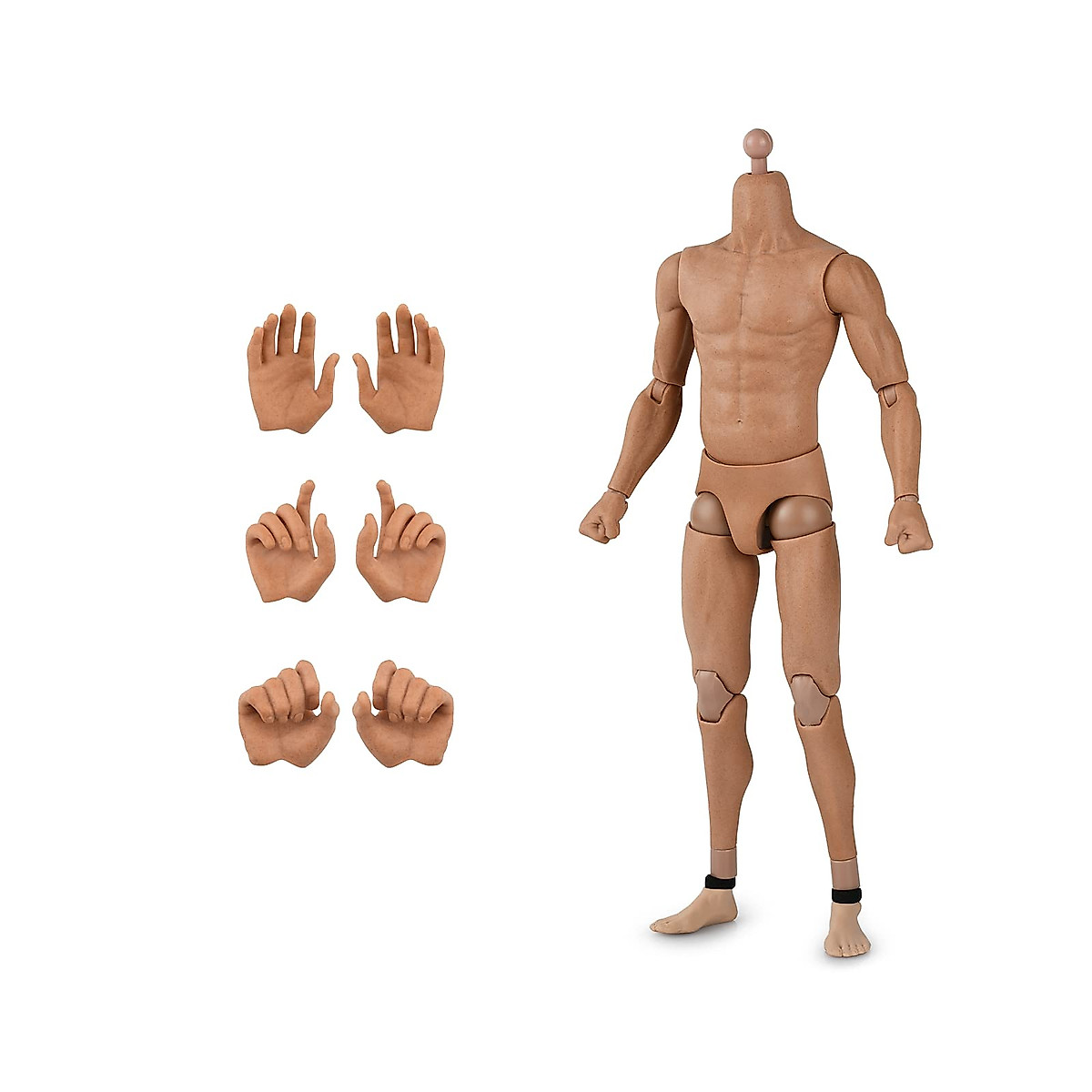 DS. DISTINCTIVE STYLE 1/6 Scale Male Body Narrow Shoulder Standard 12 Inch Action Figure with 8 Interchangeable Hands for Most Head Sculpt