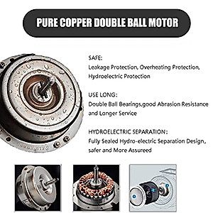 RLOZUI Exhaust Fan, 8 Inch 500 CFM Wall Mounted Vent Fans,Exhaust Shutter Fan for Bathroom Attic Kitchen Window Basement 110V 80W (8 inch, Black)