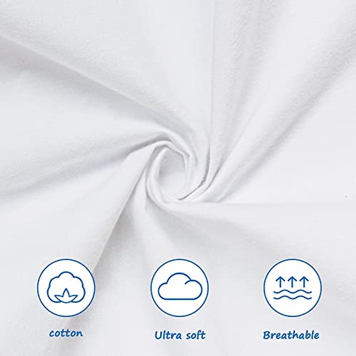 Changing Pad Cover Cotton, Diaper Changing Table Pad Covers 2 Pack, Jersey Knit Super Soft & Stretchy Cradle Sheets for Baby Boys Girls, 32" x 16" x 4", White