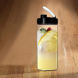 Sun's Tea Glass Travel Mug | Shaker Bottle | Water Tumbler | Water Glasses | 20oz with Lid | Ultra Clear Glass | Non-Plastic