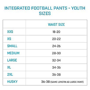 CHAMPRO Youth Integrated Football Game Pant Black XS