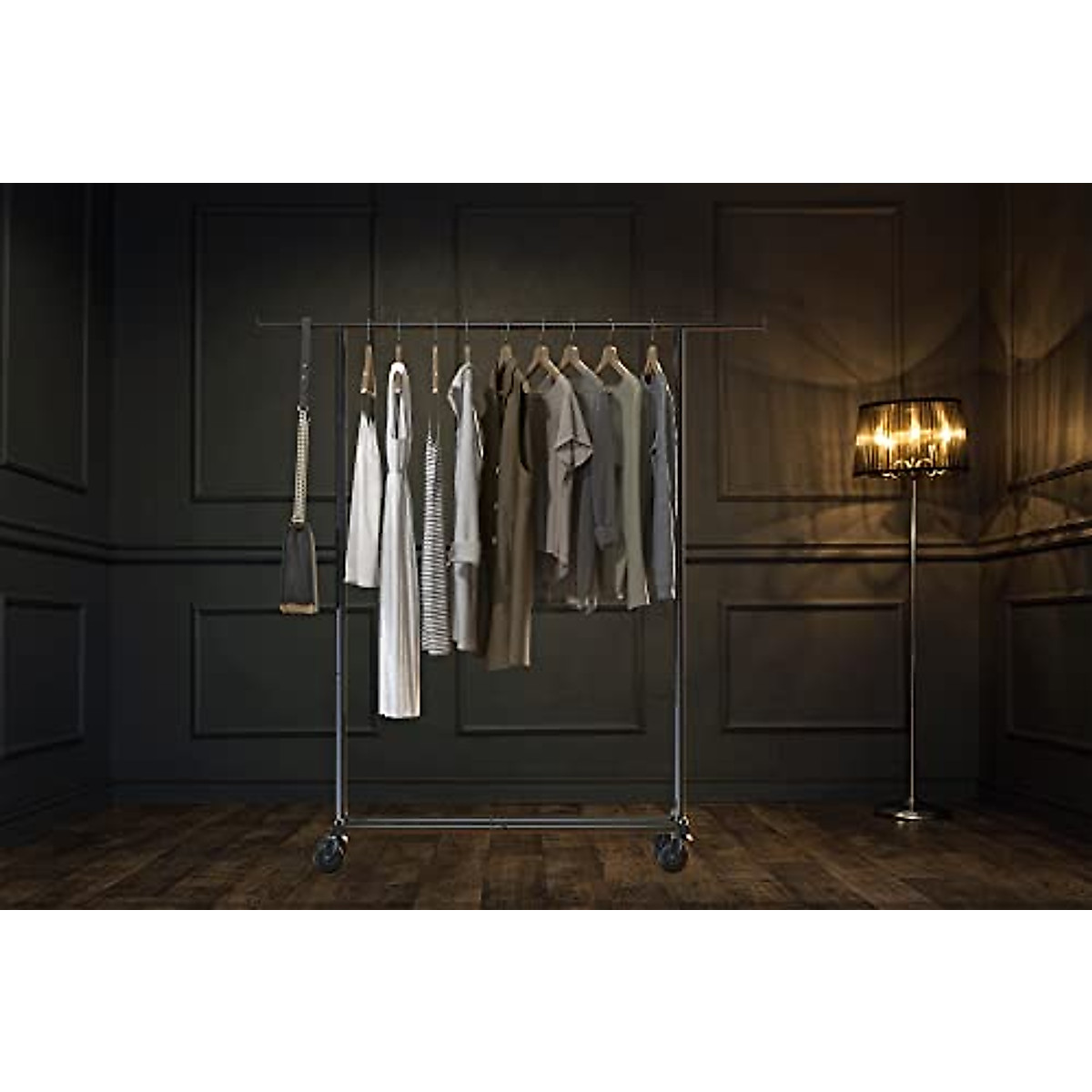 Simple Houseware Heavy Duty Clothing Garment Rack, Black