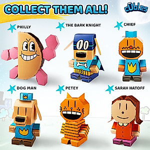 Cubles Toy Building Set, 3D Puzzle Meets Origami Kit, STEM Toys - The Dog Man Series - Petey