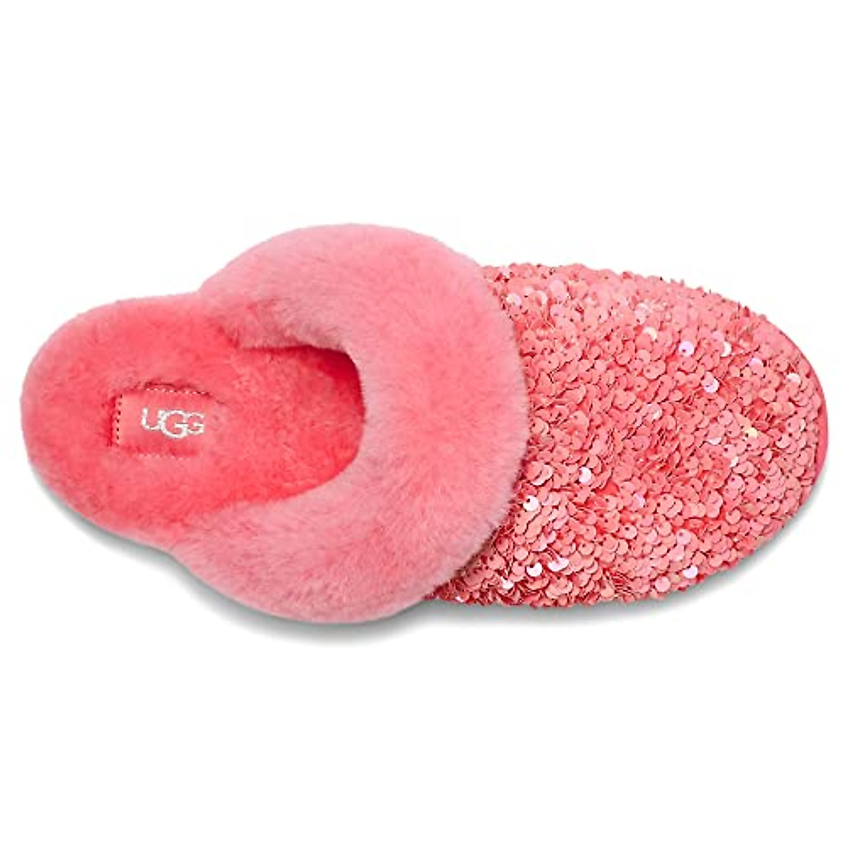 UGG Women's Scuffette II Chunky Sequin Slipper, Pink Jasmine, 5
