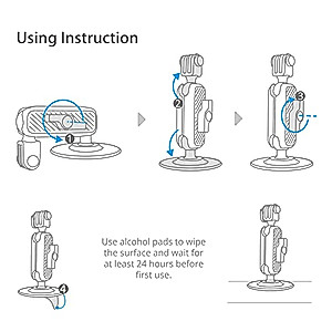 ANXPTIME Quick Release Magnetic Mount 360° Rotation Car Cell Phone Holder Stand for 360 Sports Camera Accessory Action Camera Magnetic Mount