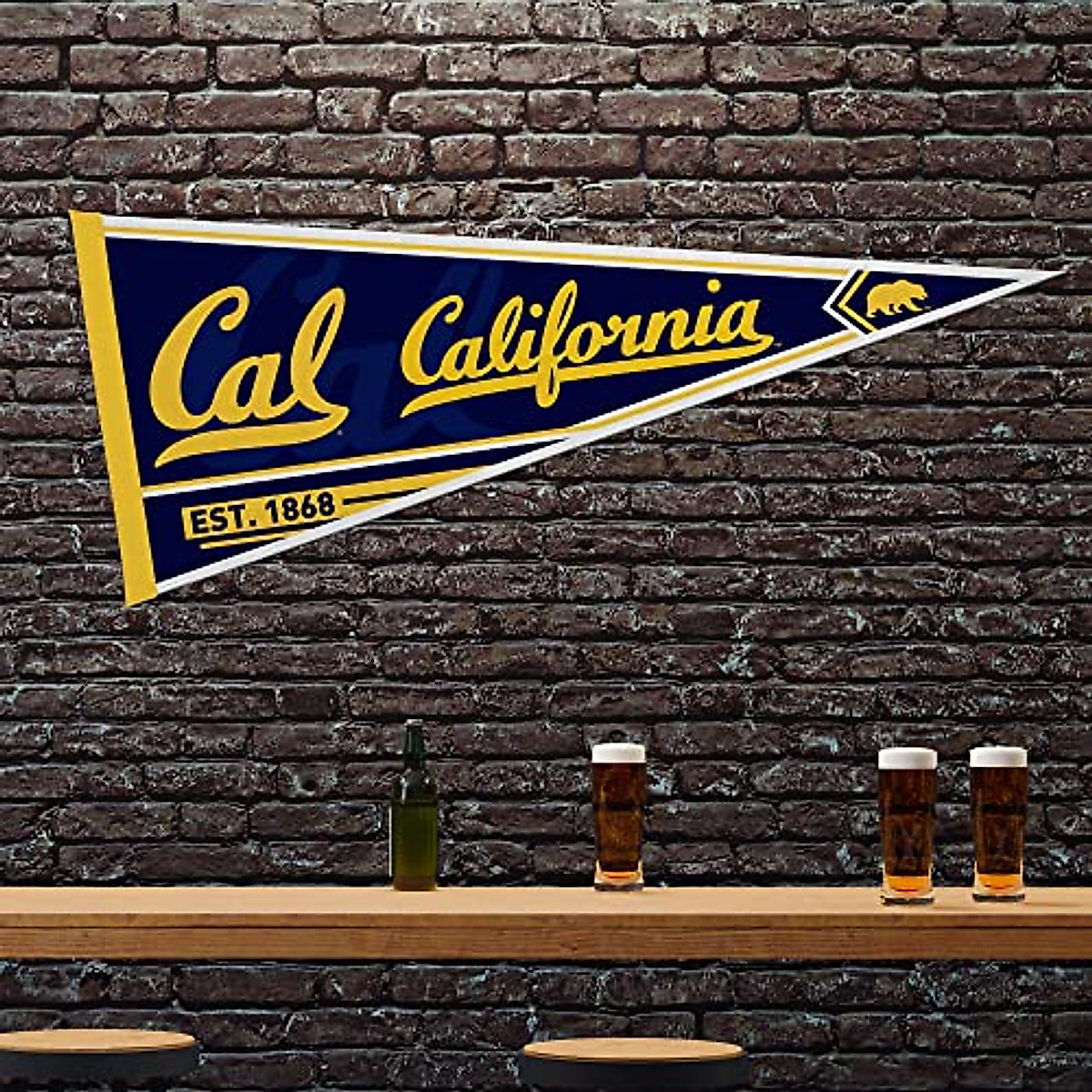 Rico Industries NCAA Cal Berkeley Golden Bears Classic 12" x 30" Soft Felt Pennant - EZ to Hang - Home Décor (Game Room, Man Cave, Bed Room)