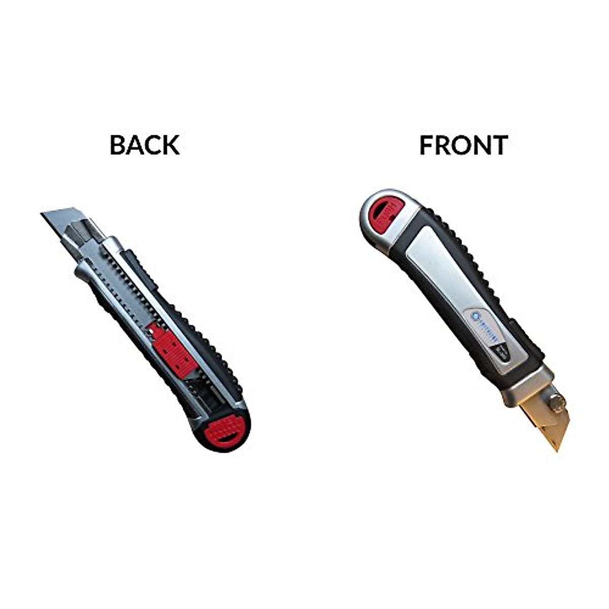 Smithline Heavy-Duty Professional Grade 25mm (1-inch) Large Utility Knife Retractable Razor Box Cutter Snap-off SK2 blades