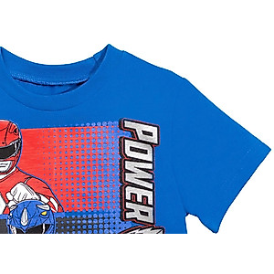 Power Rangers Toddler Boys T-Shirt and Mesh Shorts Outfit Set Blue/Black 5T