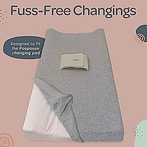 PooPoose Changing Pad Cover (Varsity Grey)